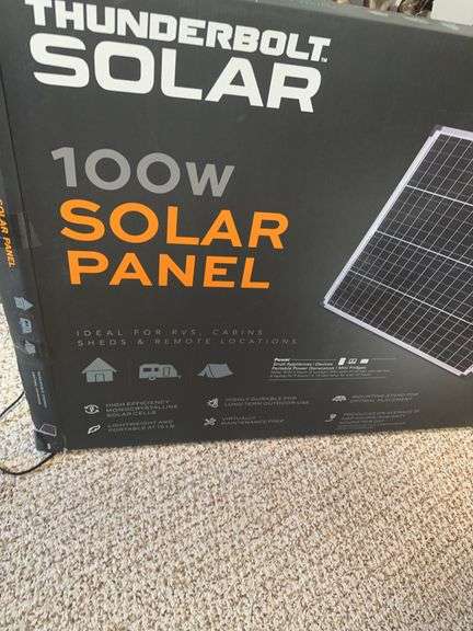 Thunderbolt solar panel – new – 100 W - Auction Ohio