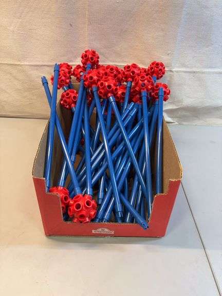 Blue Plastic Rods With Red Multi-Port Connectors - Auction Ohio