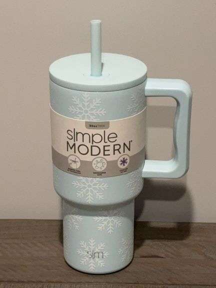 **NEW** Simple Modern 30oz Trek Tumbler - Snowflake Blue Limited ...