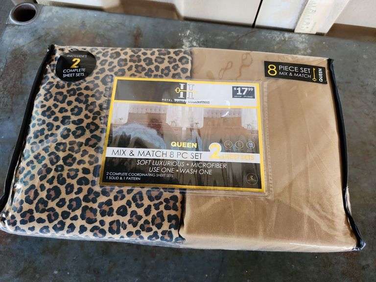 New 8Pc Hotel Suites Queen Mix & Match Sheet Set - Auction Ohio