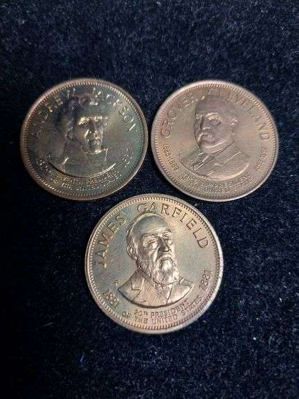 Three Vintage U.S. Presidential Commemorative Coins - Auction Ohio