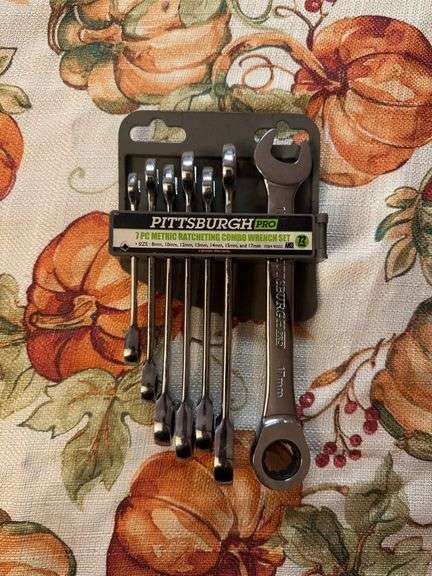 Pittsburgh Pro 7Pc Metric Ratcheting Combo Wrench Set - Auction Ohio