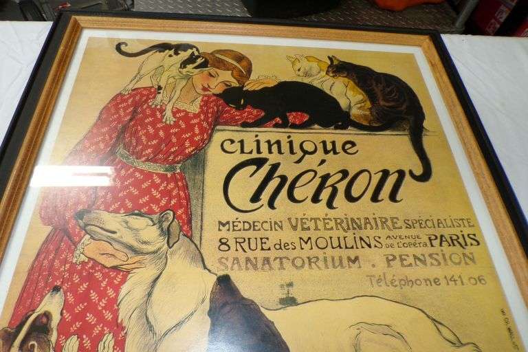 Framed Reproduction of The Vintage Art Nouveau Poster "Clinique Cheron ...