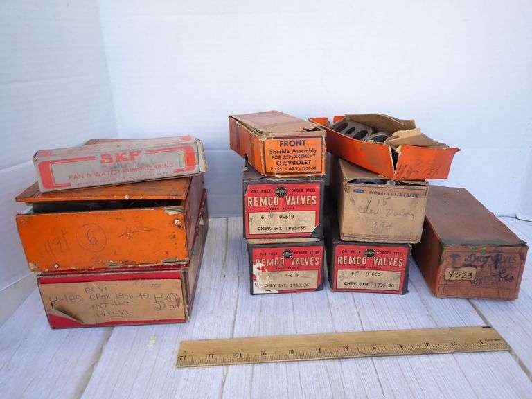 Vintage Auto Parts in Original Boxes, Including SKF, Remco Valves ...