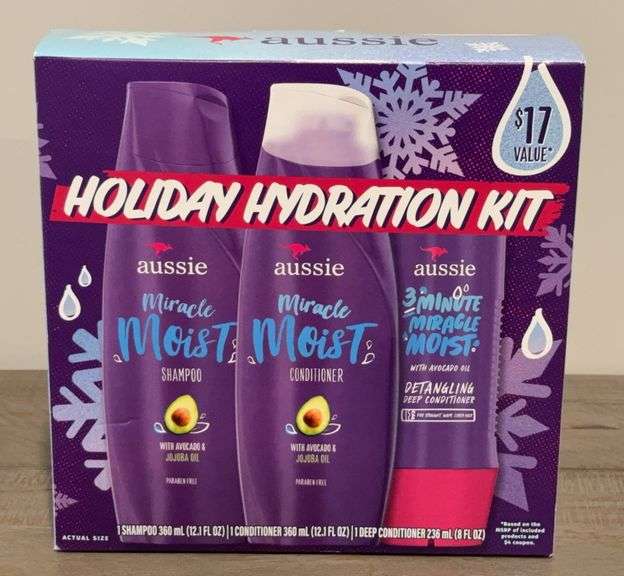**NEW** Aussie Holiday Hydration & Detangler Hair Care Gift Set ...