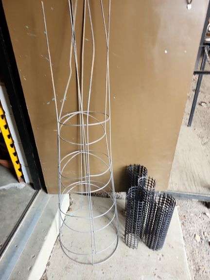 2 Tomato Stands & Tree Protectors - Auction Ohio