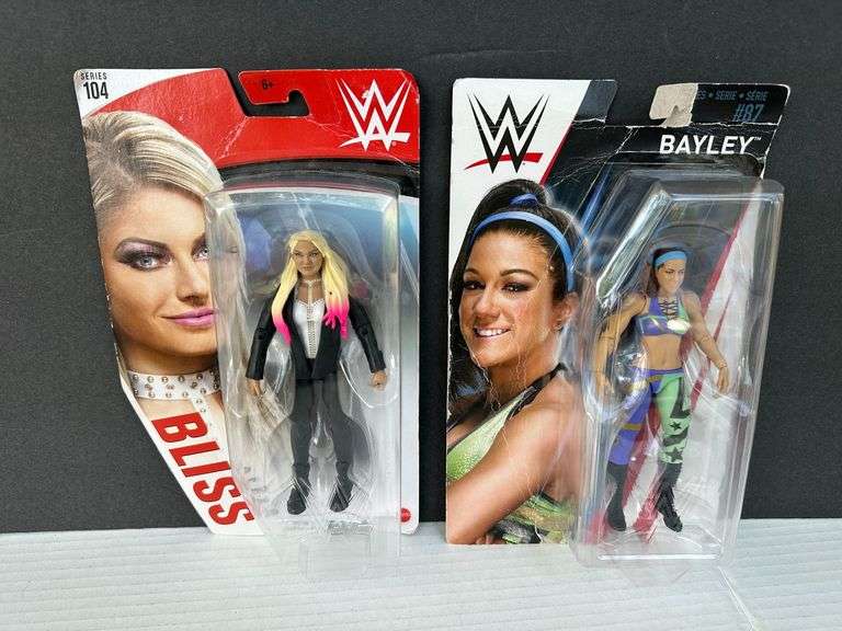 Sealed WWE Alexa Bliss Series 104 & Bailey Series 87 Female Wrestling ...