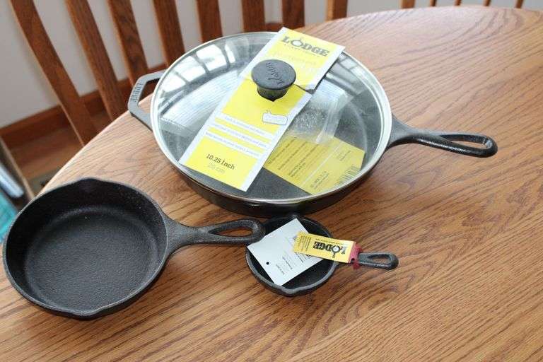 Lodge Cast Iron Pans - Auction Ohio