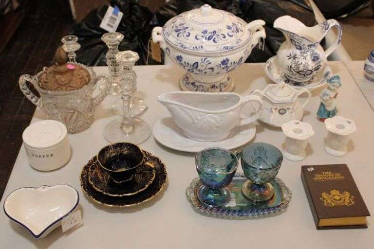 Tableware and Decorative Items Including German Cobalt Porcelain and ...