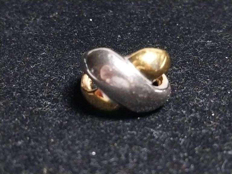 Two-Tone Knot Design Ring with Stamped Mark - Auction Ohio