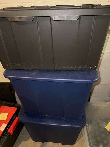 Three large storage totes - Auction Ohio