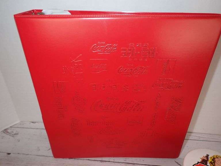 Large Vinyl Coca-Cola Collectible Binder with Embossed Logos and Mug ...