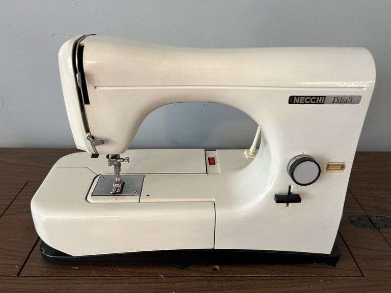Necchi Lydia 3 Sewing Machine with Wood Cabinet and Accessories ...