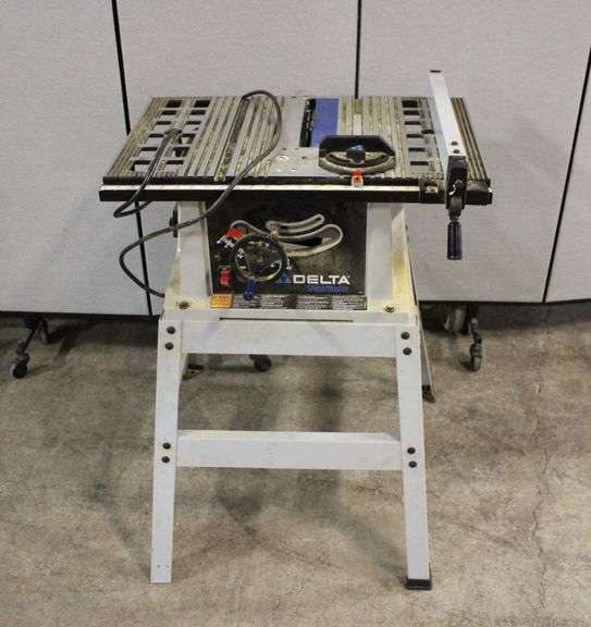 Delta ShopMaster Model TS200LS 10-Inch Bench Saw with Stand - Auction Ohio