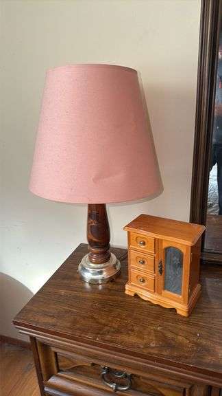 Vintage Table Lamp and Miniature Chest - Auction Ohio
