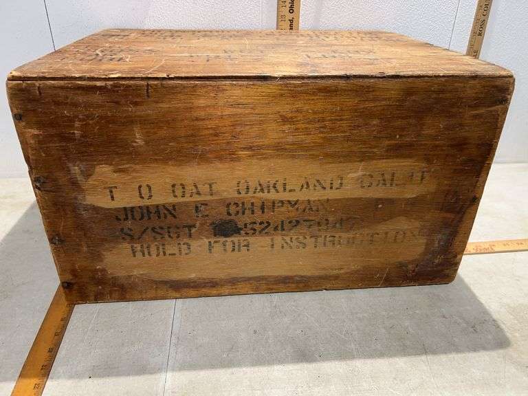 Vintage Personal Property Military Crate Ship To Oat Oakland Calif ...