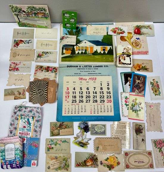 1953 Calendar, Vintage Personal Cards Plus - Auction Ohio