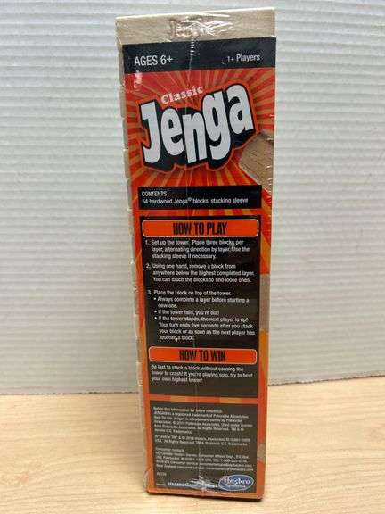 Classic Jenga Game for Ages 6+, Manufactured by Hasbro, Includes Wooden ...