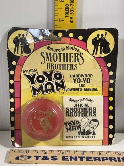 1988 Smothers Brothers Official Yoyo Man & Owners Manual In Package ...