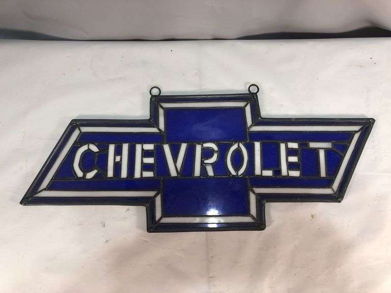 Stained Glass Chevrolet Wall Hanging - Auction Ohio