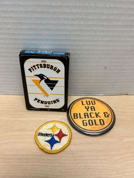 1994 Pittsburgh Penguins Playing Cards with Steelers Patch and Pinback ...