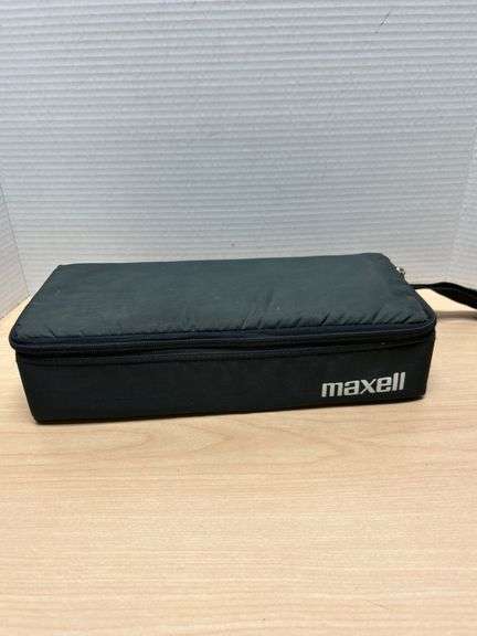 Maxell Cassette Tape Carrying Case with Assorted Cassette Tapes ...