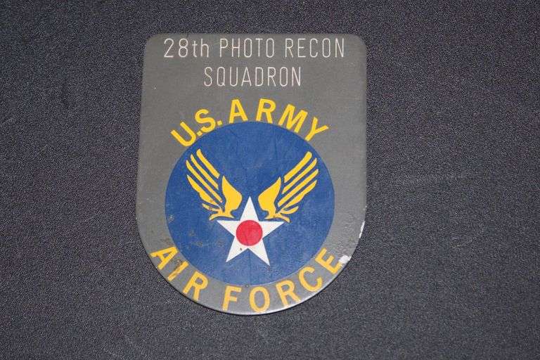 U.S. Army Air Force 28th Photo Recon Squadron Metal Plaque - Auction Ohio
