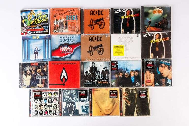 Classic rock CDs Including AC/DC and The Rolling Stones - Auction Ohio