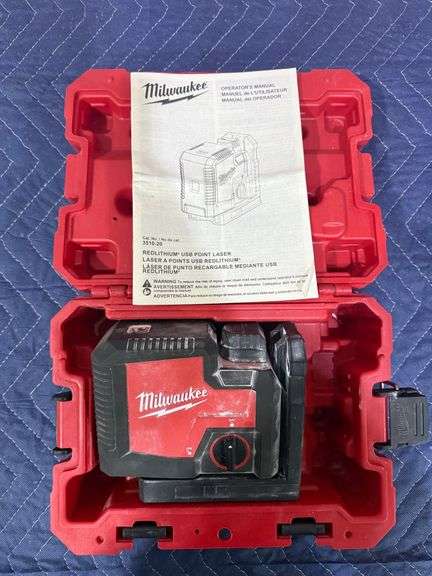 Milwaukee Red Lithium USB Point Laser Level - Auction Ohio