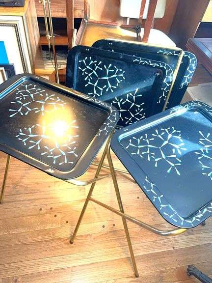 1960s atomic TV trays – metal - Auction Ohio