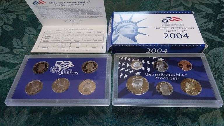 2004 United States Mint Proof Set and 50 State Quarters Proof Set ...