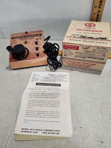 Vintage MRC Throttlepack H.O. Train Control Model 501 In Box - Auction Ohio