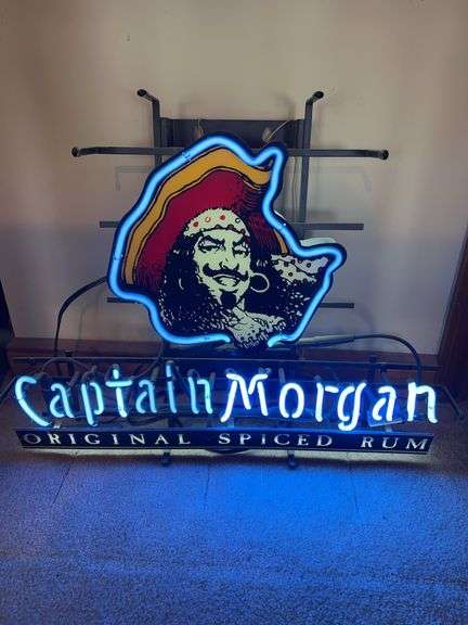 Vintage Neon Sign Captain Morgan 21x27” Working - Auction Ohio