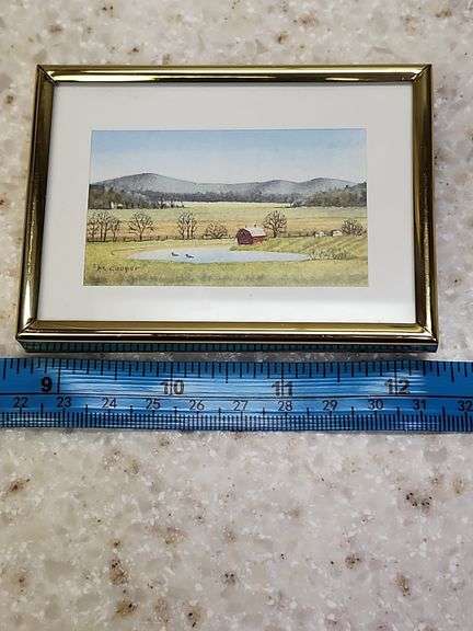Miniature Mary Cooper Watercolor Print 2.25"X3.25" - Auction Ohio