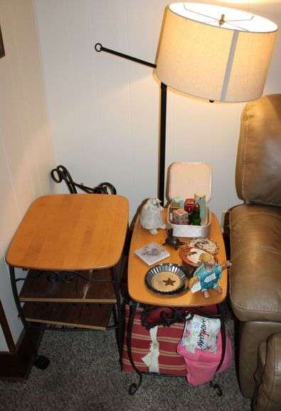 Longaberger Metal Side Tables With Accessories - Auction Ohio