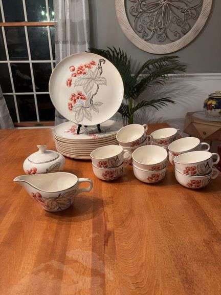 Vintage Mid-Century Stetson China - Hand Painted with 22K Gold Trim ...