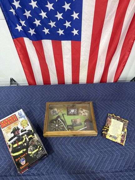 Firefighter Collectibles Set with Action Figure and Shadow Box ...