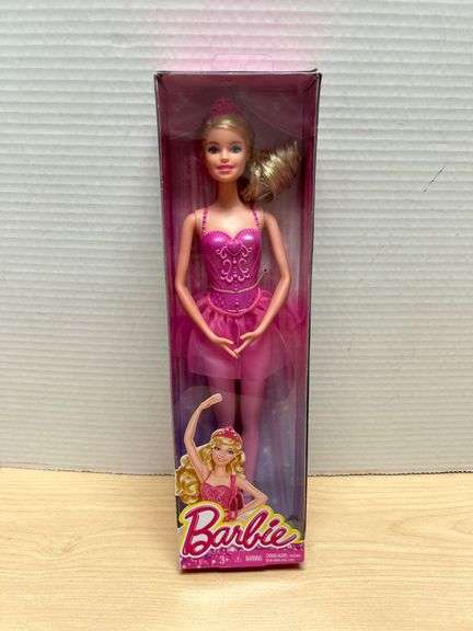 Barbie Doll in Pink Outfit, Copyright 2014 Mattel, NRFB - Auction Ohio