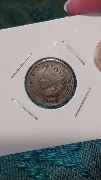 1903 Indian Head One-Cent Coin in Collectible Condition With Visible ...