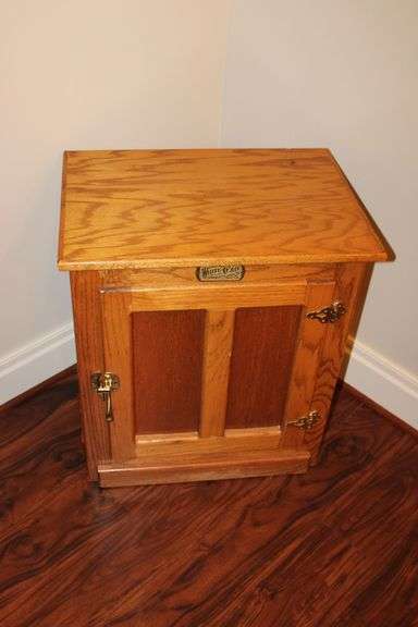 White Clad Oak Storage Cabinet - Auction Ohio