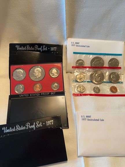 1977 coin sets – proof and uncirculated sets-4 - Auction Ohio