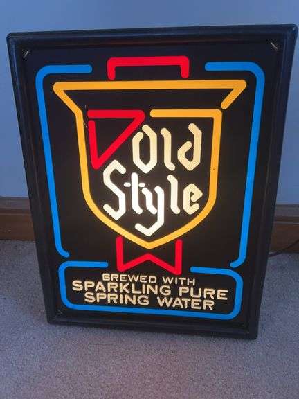 Vintage Lighted Sign Old Style 15x12” - Auction Ohio