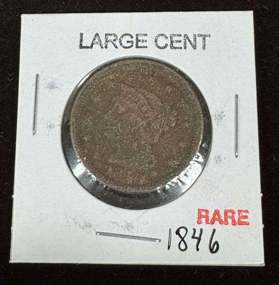 1846 United States Large Cent Copper Coin - Auction Ohio