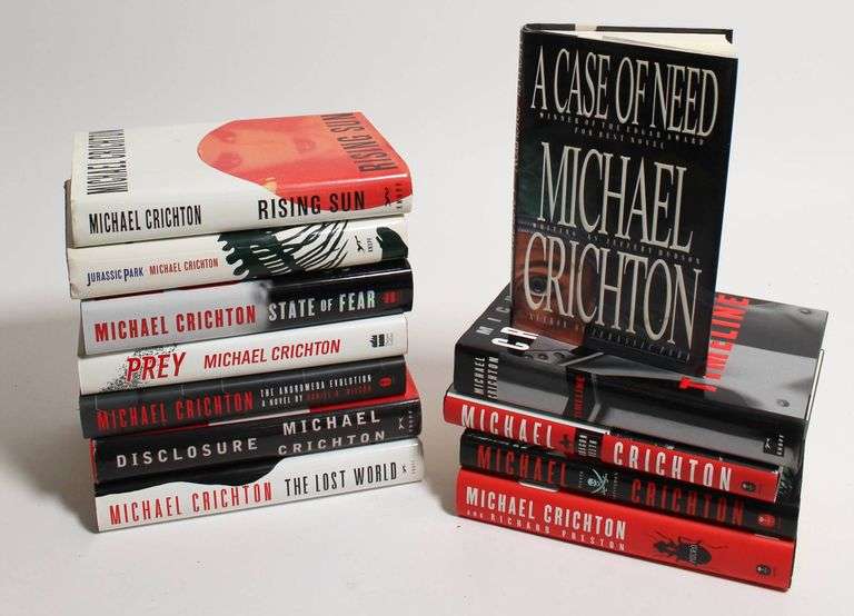 MICHAEL CRICHTON HARDCOVER BOOKS, SOME FIRST EDITION. - Auction Ohio