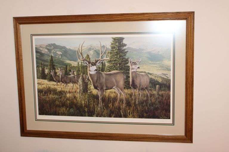 Van Gilder Deer Landscape Print - Auction Ohio