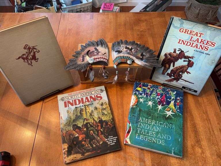 Curated Native American History & Art Collection (4 Books + Decorative ...