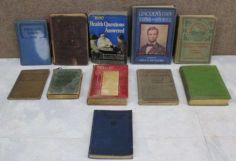 11 Hardcover Books Including Lincoln’s Own Yarns and Stories - Auction Ohio