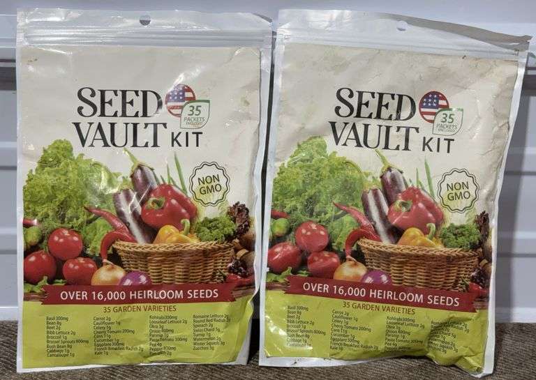 **NEW** Gardner's Basics Vegetable Seed Vault Kit, 2 Pack - 35 Variety ...