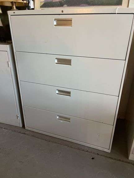 Hon Four-Drawer Horizontal Filing Cabinet - Apexx Auctions