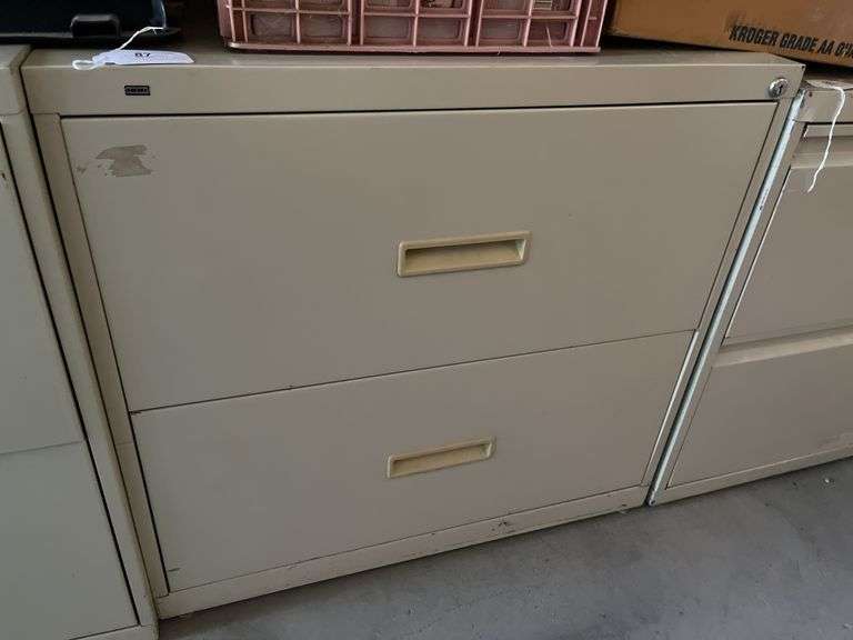 Hon Two-Drawer Horizontal Filing Cabinet - Apexx Auctions